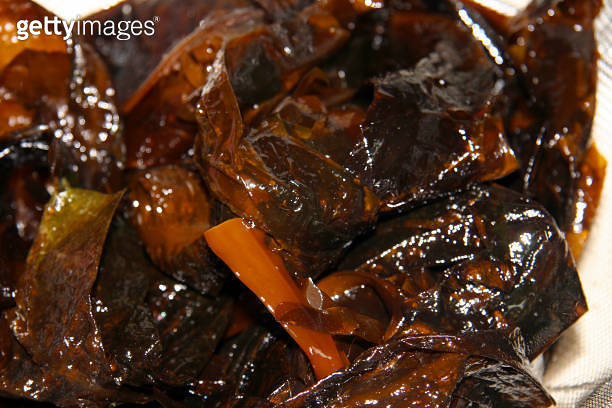 Landed fresh raw " wakame seaweed " sprout close up photography 이미지 ...