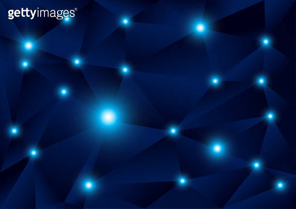 graphics design glow dot network diagram technology for vector ...