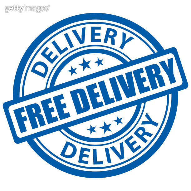 Blue free delivery stamp. Vector icon. 이미지 (1379136232) - 게티이미지뱅크