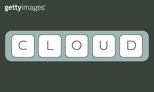 Computer keyboard key with key cloud. Keyboard keys icon button ...