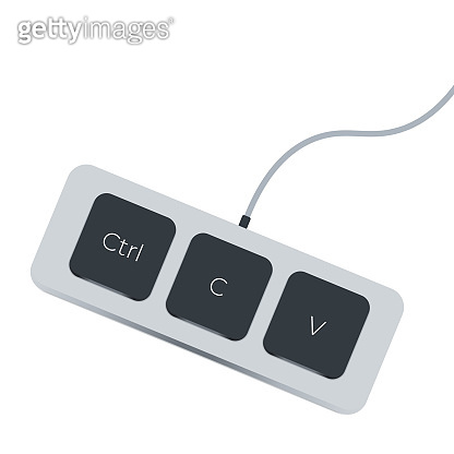 Keyboard keys Ctrl C and Ctrl V, copy and paste the key shortcuts ...
