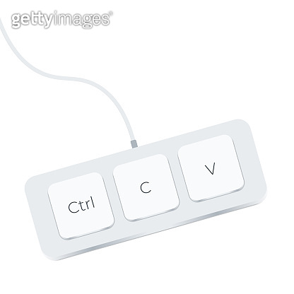 Keyboard keys Ctrl C and Ctrl V, copy and paste the key shortcuts ...