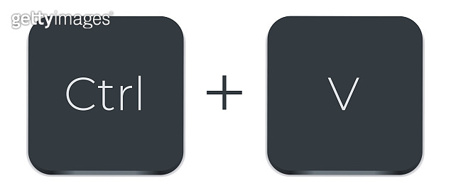 Ctrl C and Ctrl V keyboard buttons. Copy and paste key shortcuts ...