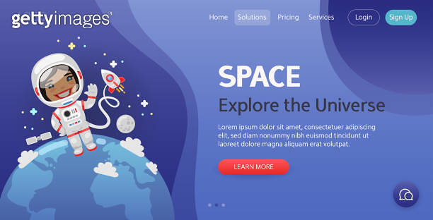 Space Website Template 이미지 (1394627680) - 게티이미지뱅크