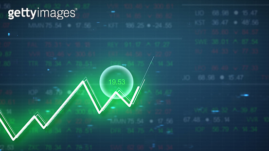 Growing line stock market chart graph business development competition ...