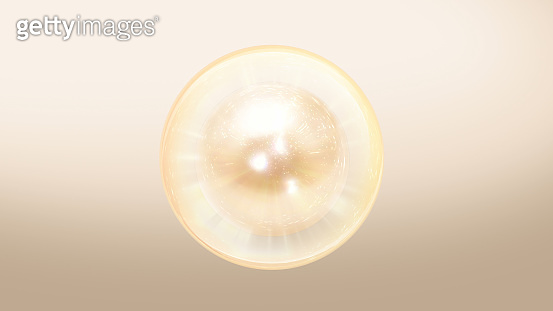 Pearl ball animated motion of a plasma ball yellow color magic crystal ...