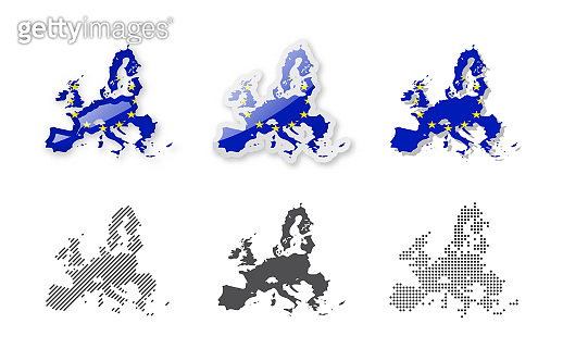 European Union - Maps Collection. Six maps of different designs ...