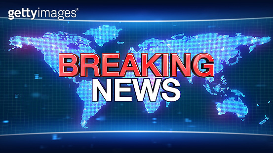 Breaking News on Global earth map world breaking news Studio Background ...
