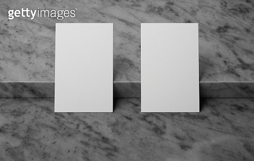 Blank white business name card mockup (1397848933) - 게티이미지뱅크