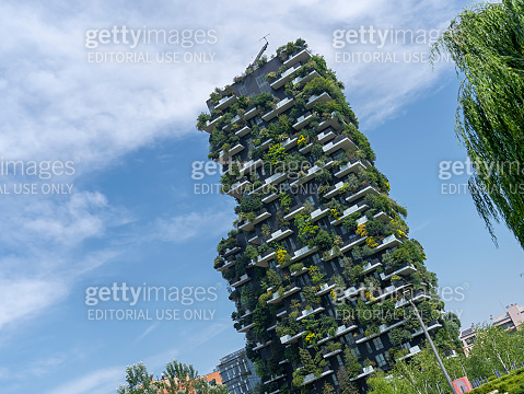 Milano, Italy. Bosco Verticale. Amazing view at the modern and ...