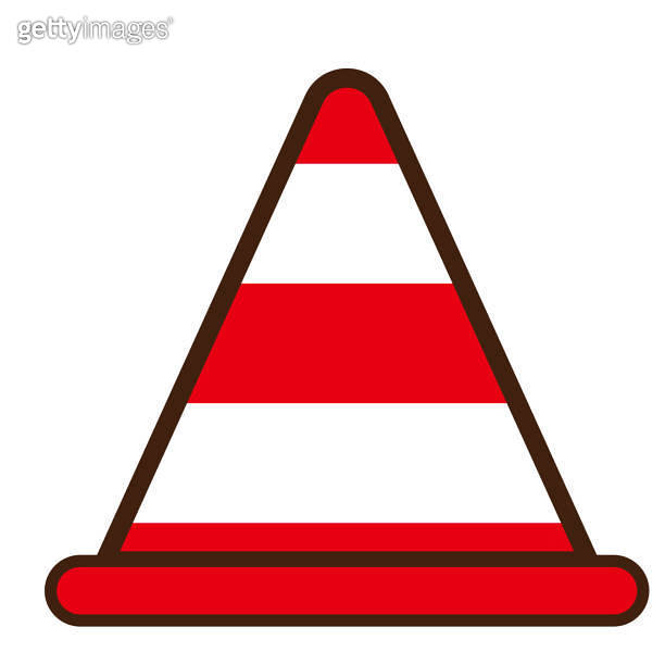 Illustration of red and white pylon 이미지 (1436641117) - 게티이미지뱅크