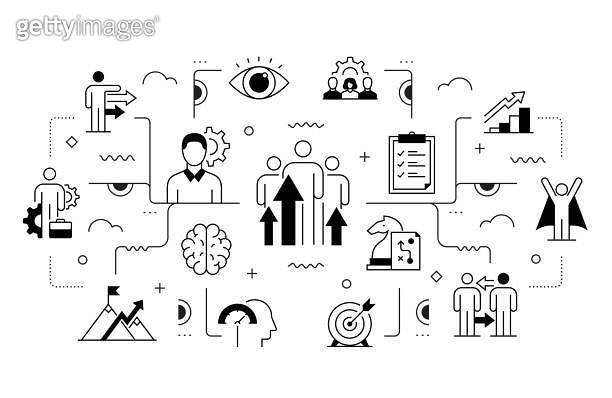 Performance Management Related Vector Banner Design Concept, Modern ...