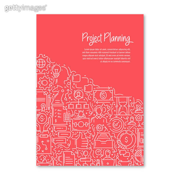 Project Planning Related Objects and Elements. Hand Drawn Vector Doodle ...