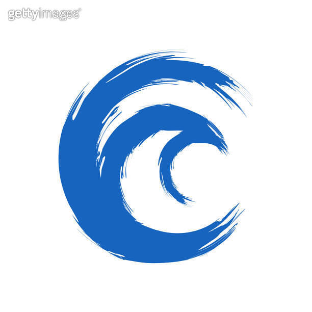 Letter C Wave Brush Logo Design 이미지 (1392192957) - 게티이미지뱅크