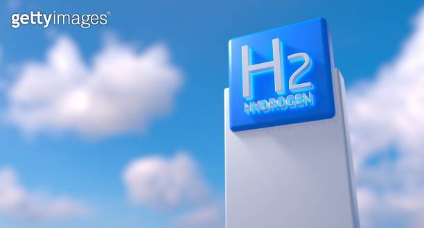 H2 Hydrogen Molecule Fuel Cell Element Station 이미지 (1411911806) - 게티이미지뱅크