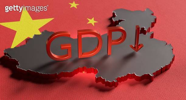 China GDP Gross domestic product Fall Drop Crash Inflation Recession ...