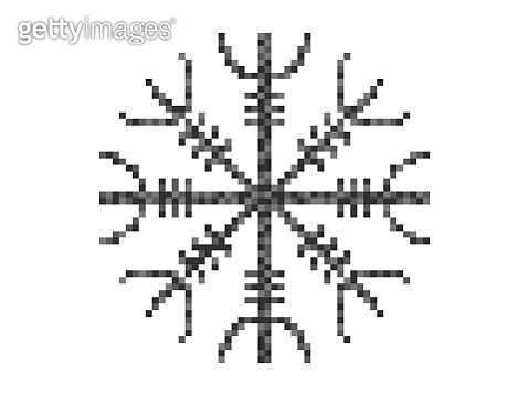 Helm of Awe or Helm of Terror in pixel style. Pixelated Helm of Awe on ...