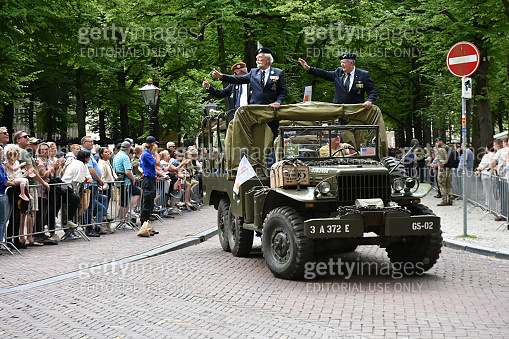 Dutch World War II Veterans Greeting People During Dutch Annual ...