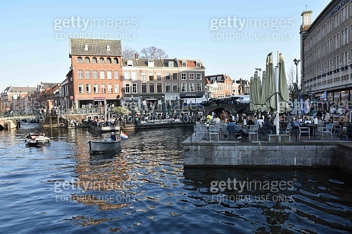 Leiden Canal The Netherlands, Europe, Outdoors Restaurant, People ...