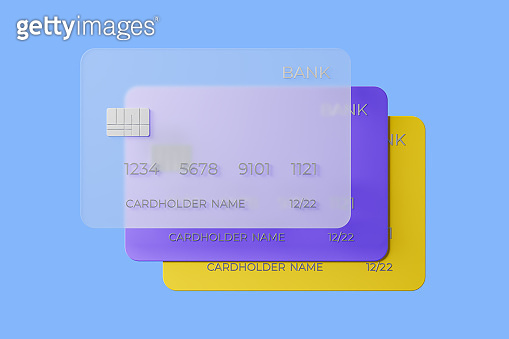 Credit card in row with cardholder name and number 이미지 (1406475349 ...