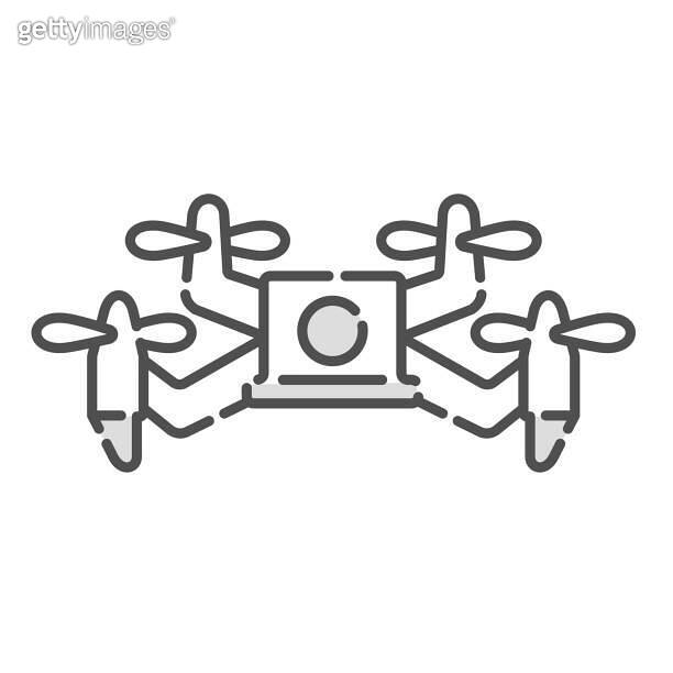 Drone simple icon. Vector material. 이미지 (1372319375) - 게티이미지뱅크