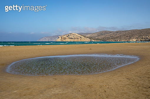 Macheria beach on Rhodos island, Dodecanese islands, sunny day ...