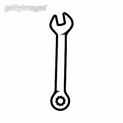 Simple And Clean Wrench Outline Vector Icon (1419771933) 일러스트, 무료 일러스트 ...