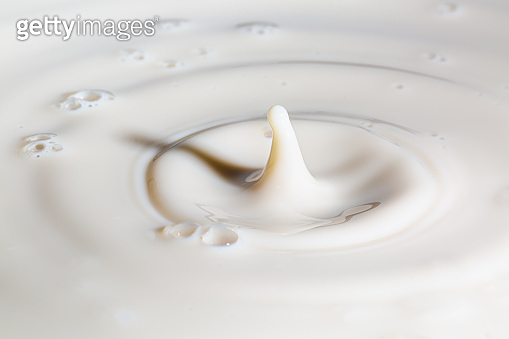 drop of milk,Milk or droplets of white liquid create ripples,Drop ...