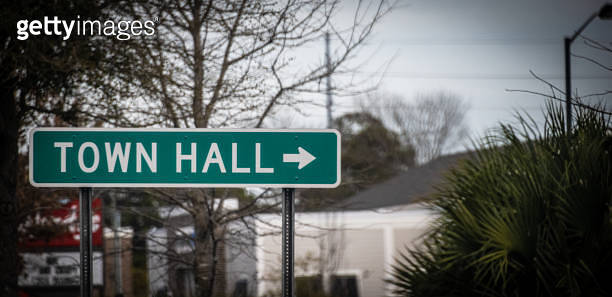 Town Hall Sign 이미지 (1376966590) - 게티이미지뱅크