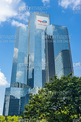 Total Energies tower, the headquarters building of the French company ...