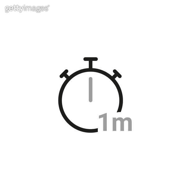 Simple of Timers Related Icons. One minute timer icon. Vector ...