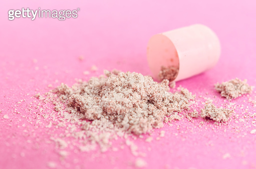 Open medical drug pill with white powder macro closeup. (1393361035 ...