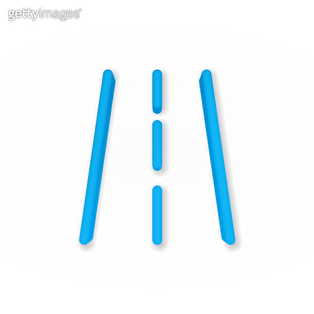 highway road, transport traffic realistic icon. 3d line vector ...