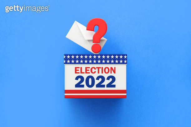 Question Mark Sitting Above 2022 Election Written Ballot Box and White ...