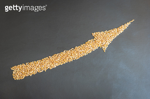 wheat grain directional arrow shape price concept overhead (1406329932 ...