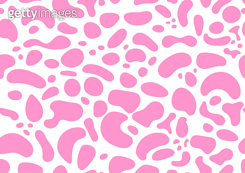 Dalmatian or cow pink spot animal texture seamless pattern on skin. 이미지 ...