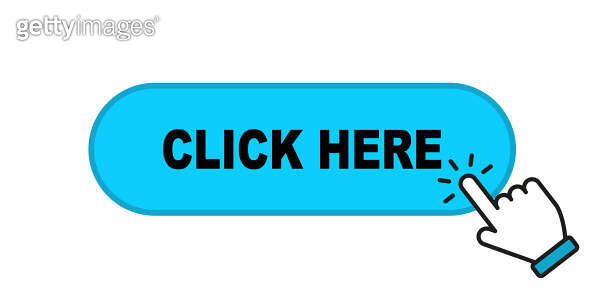 Click here button with hand pointer clicking. Web button with action of ...