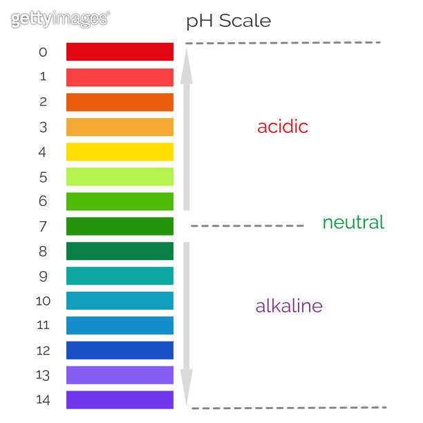 Vertical pH scale for measuring acid alkaline balance. (1372358048 ...