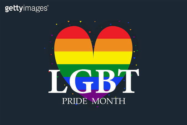 LGBTQ Pride Month. Rainbow heart. Human rights or diversity concept ...