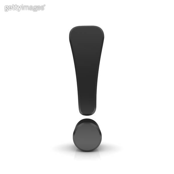 Exclamation mark exclamation point black 3d sign rendering 이미지 ...