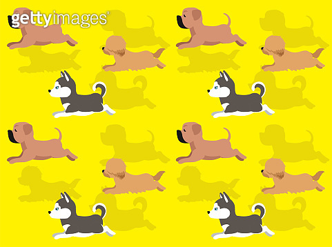 Dogs Side Running Alaskan Malamute Seamless Wallpaper Background ...