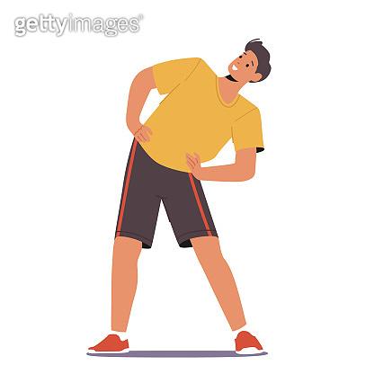 Man Doing Morning Exercises, Wellness, Sport and Health Concept ...
