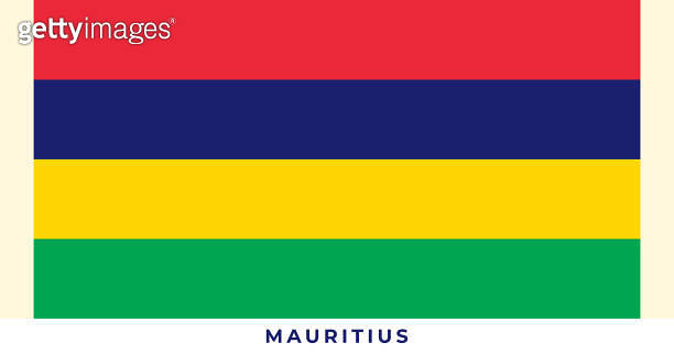 The national flag of Mauritius Flag. Vector illustration of Mauritius ...