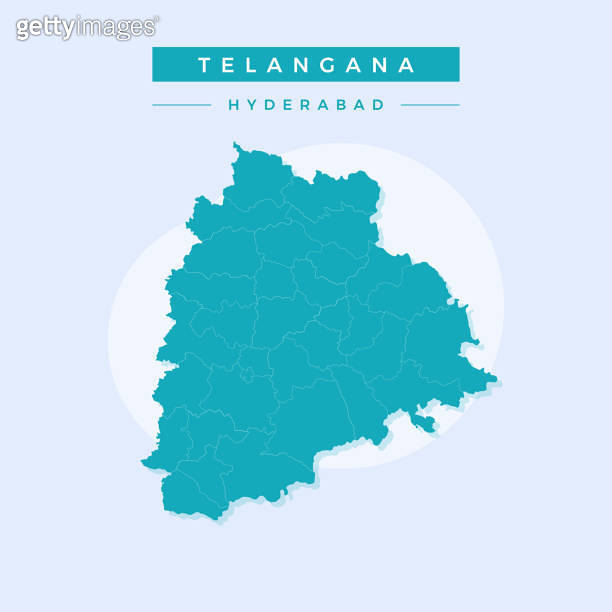 National map of Telangana, Telangana map vector, illustration vector of ...
