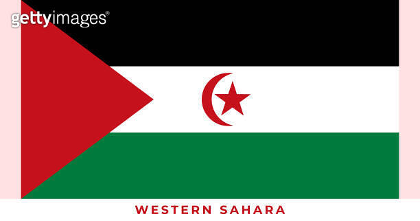 The national flag of Western Sahara Flag. Vector illustration of ...
