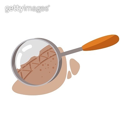 Search and study of fragments of ancient ceramic vase under magnifying ...