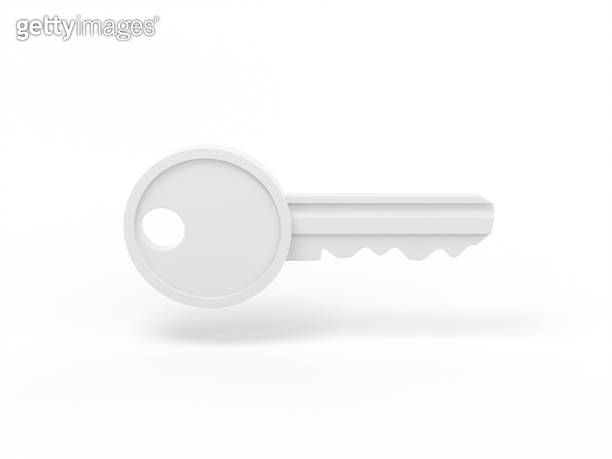 White mono color key on white solid background. Minimalistic design ...