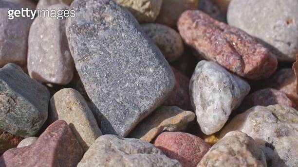 Round Pebble Rocks Dried Out River Bed 이미지 (1392178785) - 게티이미지뱅크