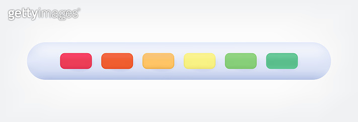 3d progress level. Load indicator, scale with sensor. Speedometer speed ...