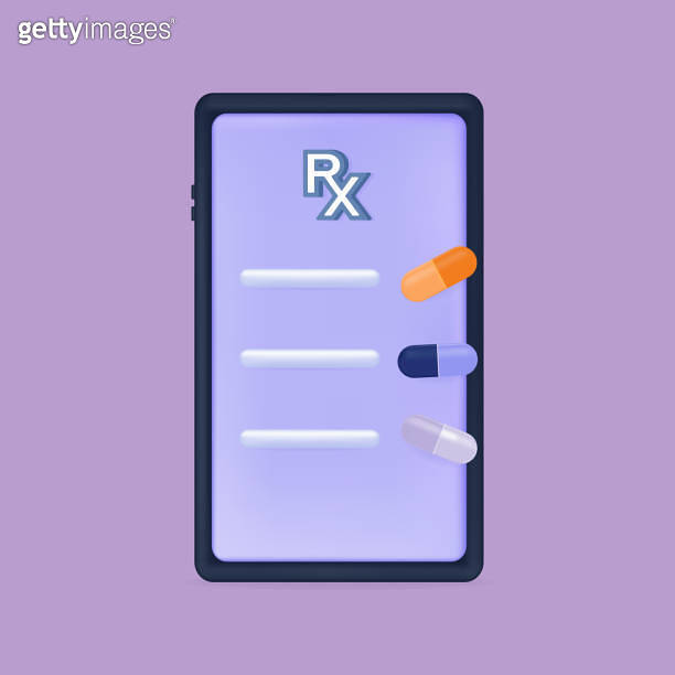 3d prescription rx online. Doctor's recipe by smart phone. Electronic ...